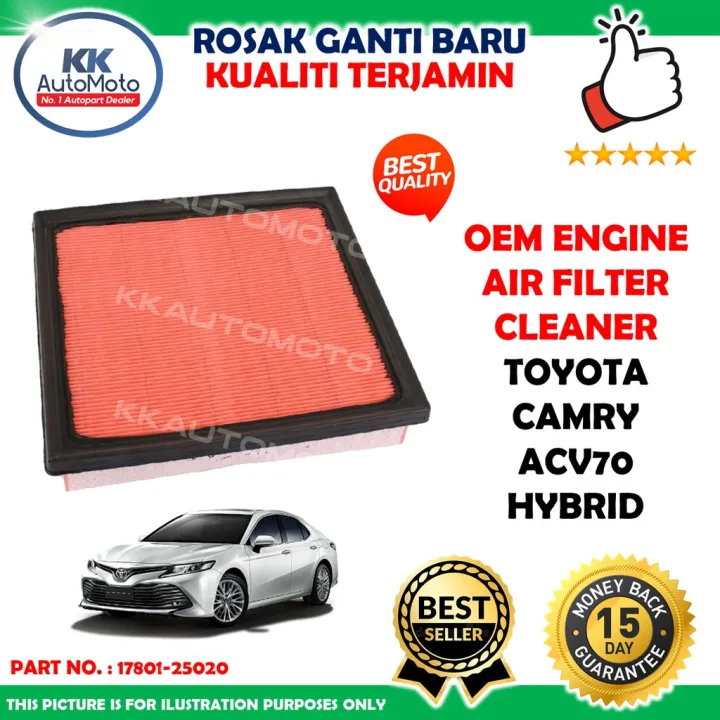 1 x OEM Engine Air Filter Cleaner Toyota Camry ACV70 Hybrid - 17801-25020 | Lazada