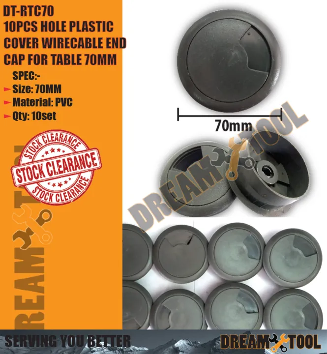 *CLEAR STOCK* 10pcs Hole Plastic Cover Wire Cable end Cap for Table ...