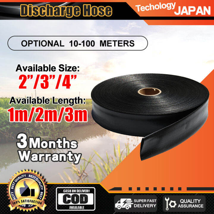 100M Kawasaki Type PE Flex Discharge Duct Hose Lay Flat Garden High ...