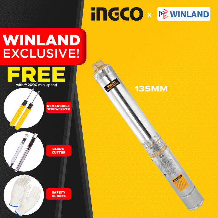 INGCO by Winland 4inches Deep Well Pump 2HP 1500W Stainless Body ...