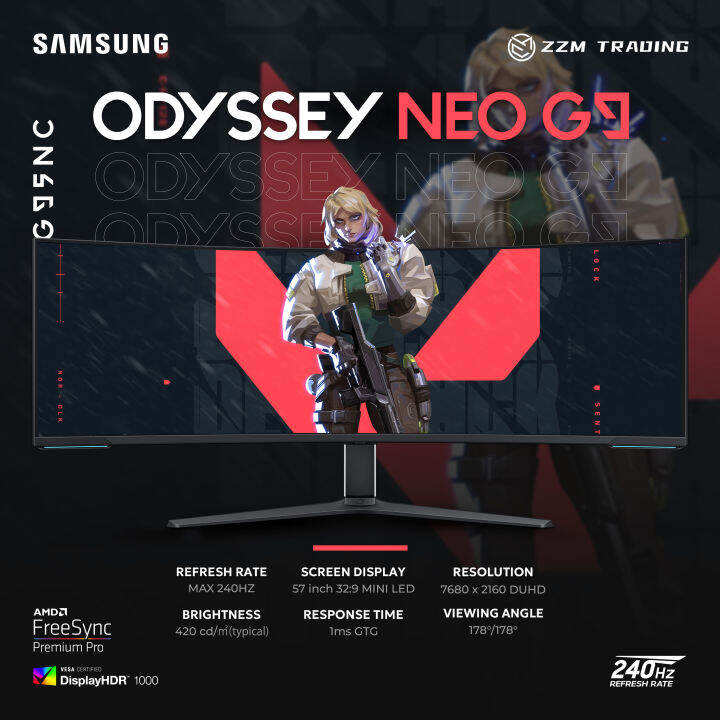 PRE ORDER SAMSUNG ODYSSEY NEO G9 57/49-inch G95NC Curved Mini LED ...