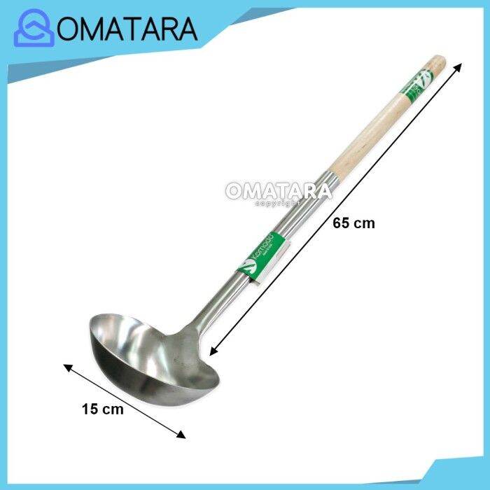 Komodo Irus Jumbo Besar Stainless Steel Gagang Kayu 65 cm | Lazada ...