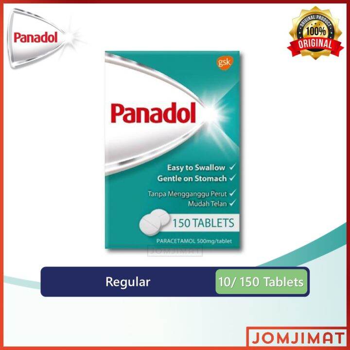Panadol Regular Tablets For Paracetamol 500mg 10's tablets/pack / 150's ...