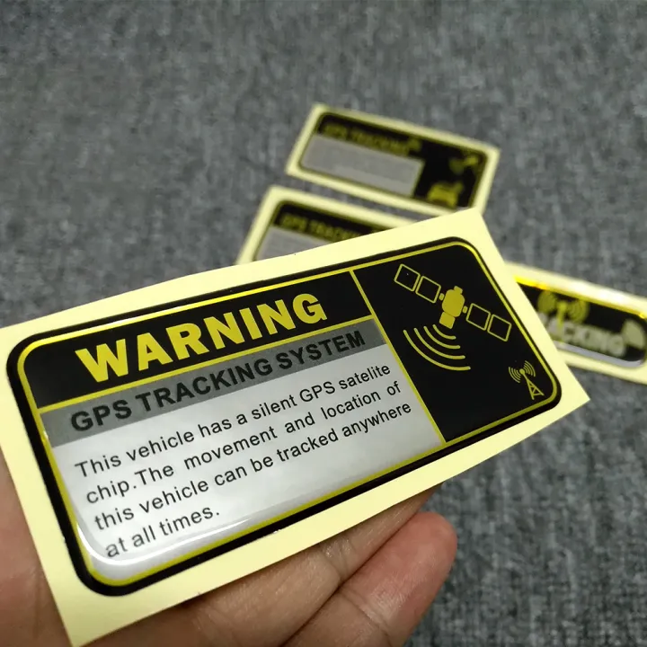 GPS Alarm TRACKING System Decal Stickers Track Device Tracker Vehicle ...