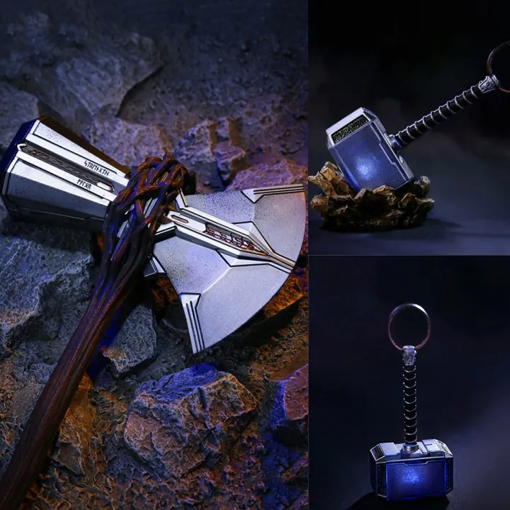 1/6 Thor Hammer Glowing Hammer Weapon Model Cosplay Comic Hero ...
