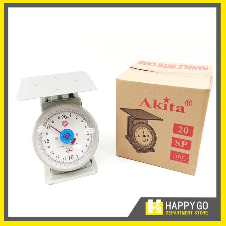 Happy Go Akita Heavy Duty Dial Spring Scale Stainless Steel Flat Plate ...