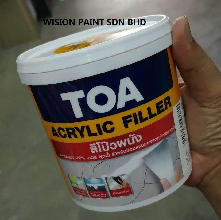 1kg TOA PAINT ACRYLIC FILLER INTERIOR AND EXTERIOR WALL FILLER ( 1KG ...