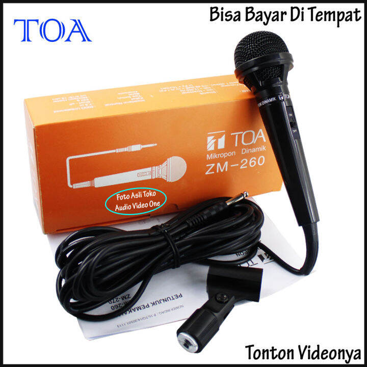 TOA Mikrofon Mikropon Mic Toa ZM-260 Mik Kabel Microphone Profesional ...