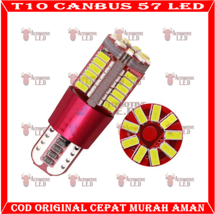 ORIGINAL LAMPU LED T10 57 LED CANBUS SUPER BRIGHT LAMPU SENJA MOTOR T10 LAMPU 57 LED SMD ...