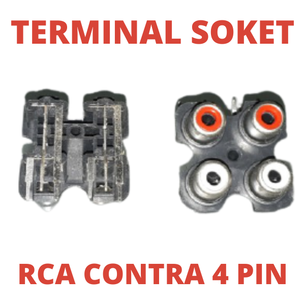 TERMINAL SOKET RCA CONTRA 4 PIN SOCKET BOX BEL BELL FEMALE 4PIN COLOKAN ...