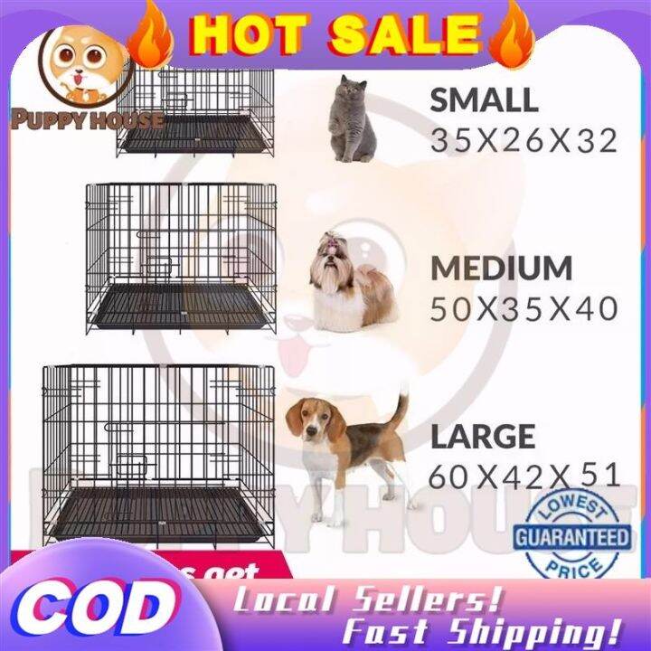 【COD/READY】 kulungan ng pusa Dog Cage with Poop Heavy Duty Pet ...