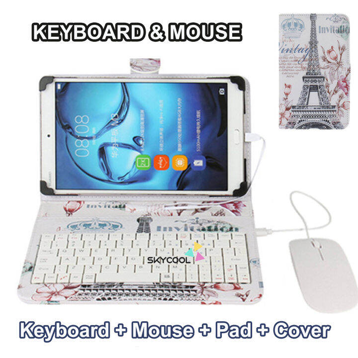 SKYCOOL 7/8 inch Tablet Keyboard and Mouse Kit OTG Android with ...