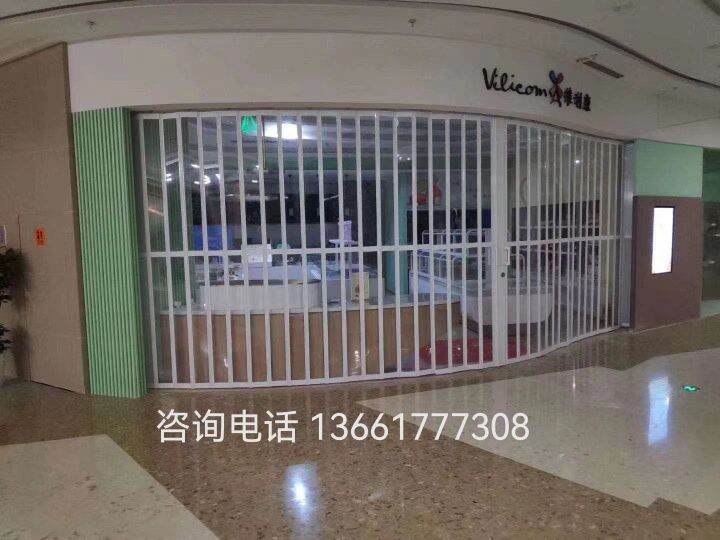 Transparent arc folding doors for shopping malls and shops; rolling ...