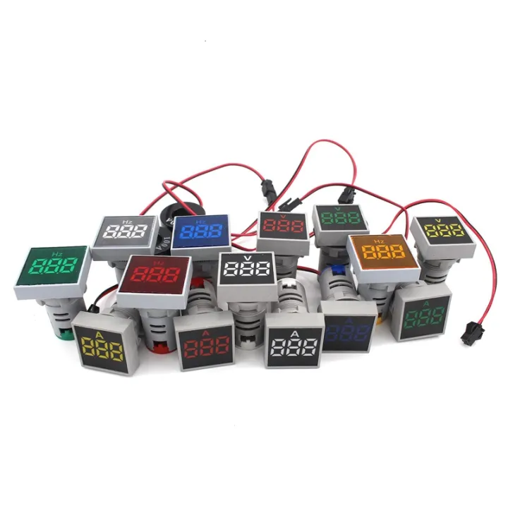 10PCS LED Digital Display AC Voltmeter Ammeter Volt Voltage Ampere ...