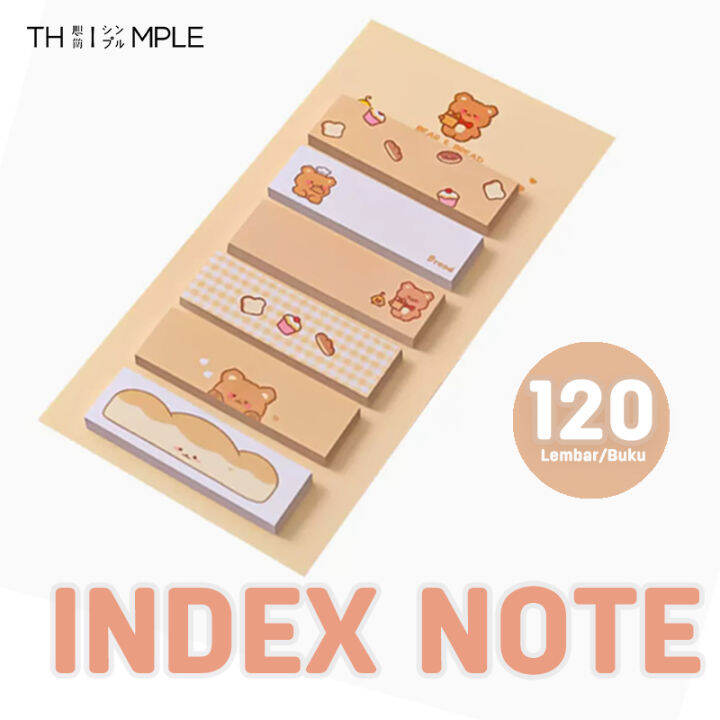Memo Index/Sticky Notes/Memo Sticker NOTE /Catatan Tempel Bergaris ...