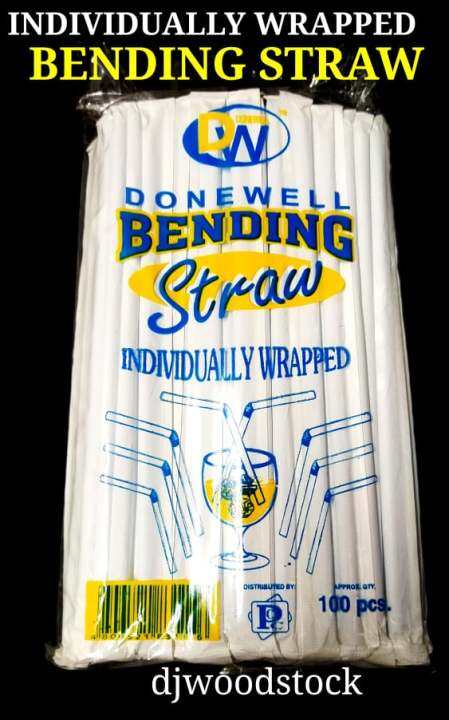 INDIVIDUALLY WRAPPED BENDING STRAW 100pcs | Lazada PH
