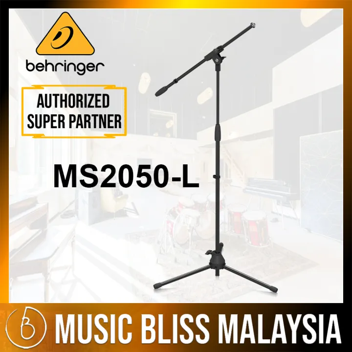 Behringer MS2050-L Professional Tripod Dual Microphone Stand with Boom ...