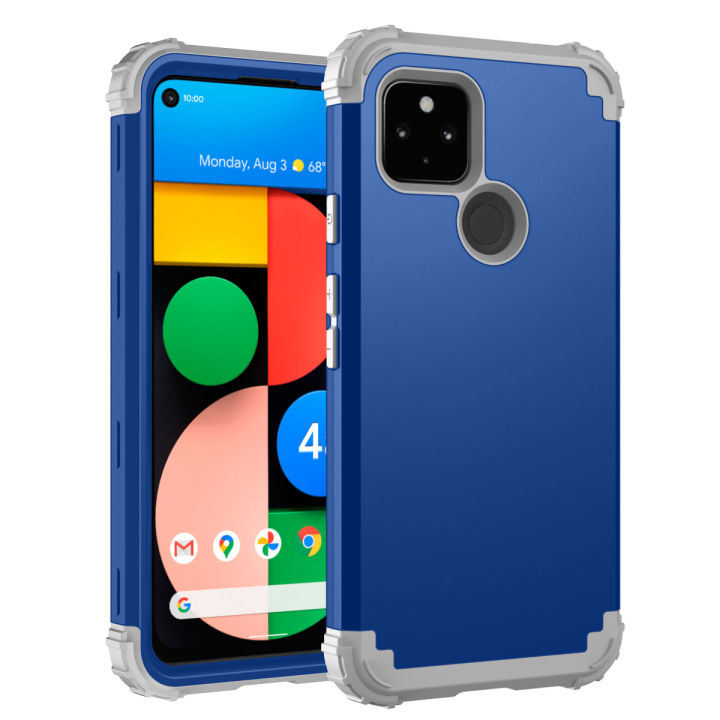 Google Pixel 4A 5G Case, WindCase Hybrid Soft Silicone Hard PC Back ...