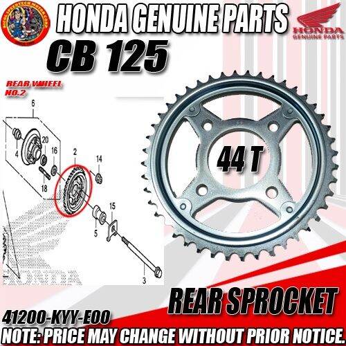 CB 125 REAR SPROCKET 44T (GENUINE 41200-KYY-E00) | Lazada PH