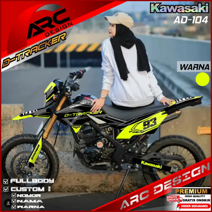 Decal Sticker HOLOGRAM Motor Cross Dtracker 150 New Fullbody - Dekal ...