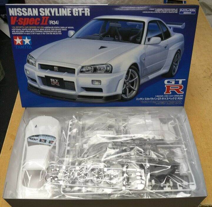 Nissan Skyline GT-R V ข้อมูลจำเพาะ II (R34) Tamiya 1/24ชุดประกอบโมเดลพลาสติก24258 | Lazada.co.th
