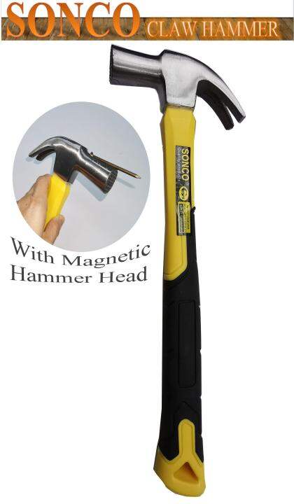 Sonco 27mm Magnetic Claw Hammer With Fiber Handle | Lazada