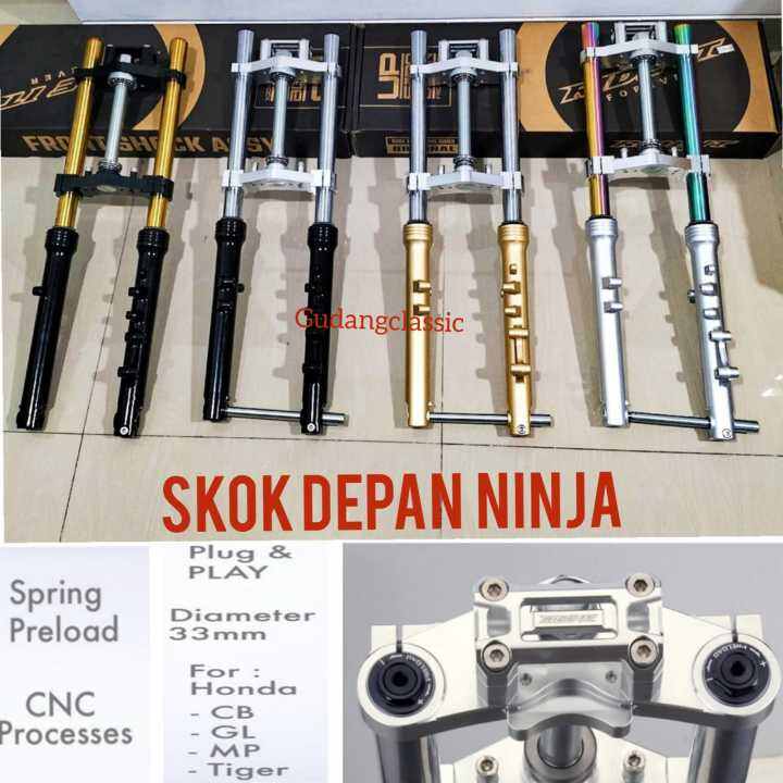 SKOK NINJA SHOCKBRAKER DEPAN NINJA RR AS GOLD RIDE IT PNP HONDA CB GL ...