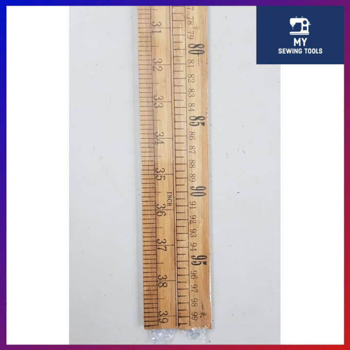 Pembaris Buluh 1 meter | Bamboo Ruler 1meter | Lazada