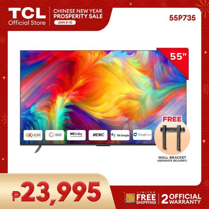 TCL 55 inch 4K Resolution TV - 55P735 (Hands-Free Voice Control, Dolby ...