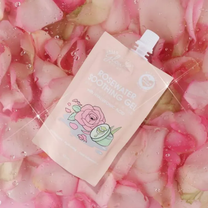 Hello Glow Rosewater Soothing Gel with Hyaluronic Acid Anto Pollution ...