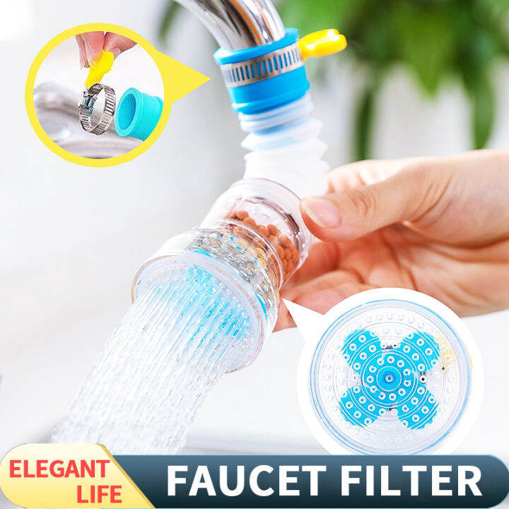 Faucet Filter Splash Saving Water Clean Filter Foldable 360 Rotating ...
