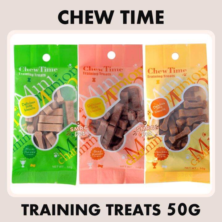 Chew Time Training Dog Snack Treats 50g Beef Chicken Milk Mixed | Lazada PH
