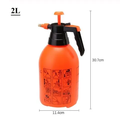 Portable Pressure Trigger Sprayer 2L Bottle Adjustable Copper Nozzle ...