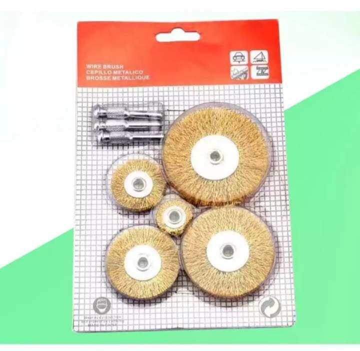 Electric Drill 5PCS set Wire Brush Flat Steel Wire Wheel Metal ...
