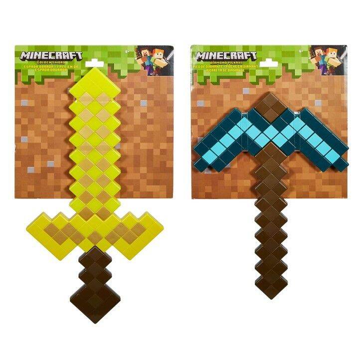 Minecraft Golden Sword & Diamond Pickaxe มายคราฟ ชุดของเล่นสวมบทบาท ...