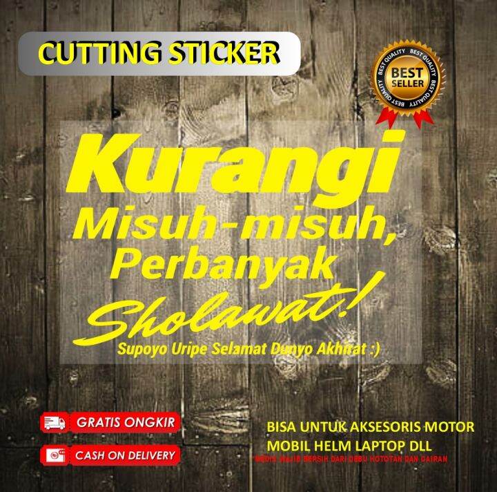 Sticker cutting kata Perbanyak sholawat stiker kaca body mobil truck ...