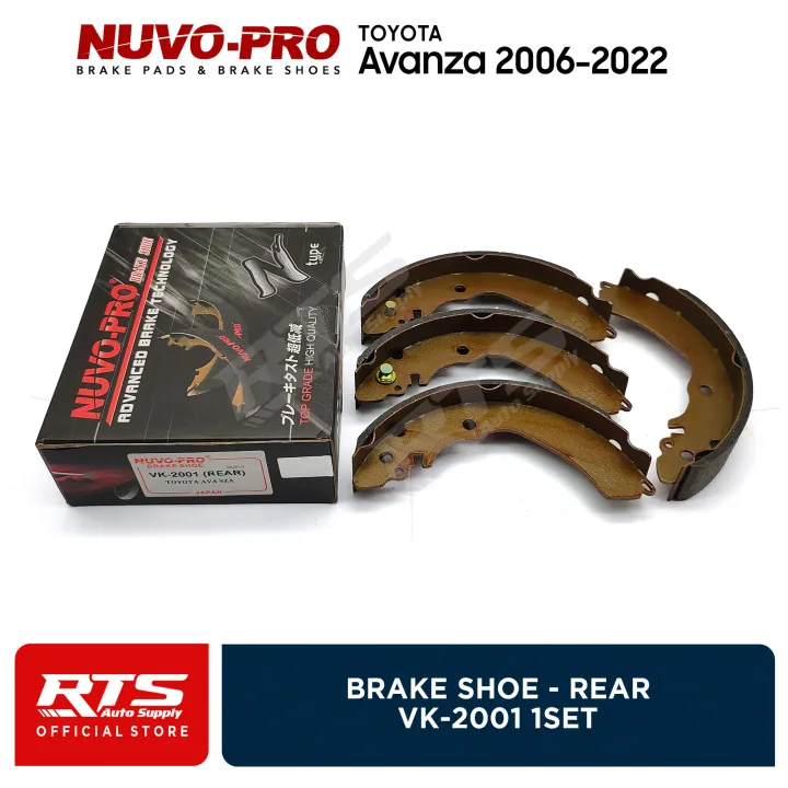 Nuvo-Pro Rear Brake Shoe Toyota Avanza 2006 - 2022 ( VK-2001 ) 1 Set ...