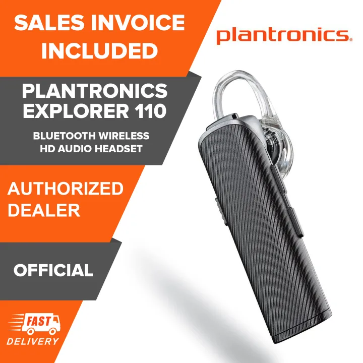 Plantronics Explorer 110 Bluetooth Wireless HD Audio Headset (BLACK ...