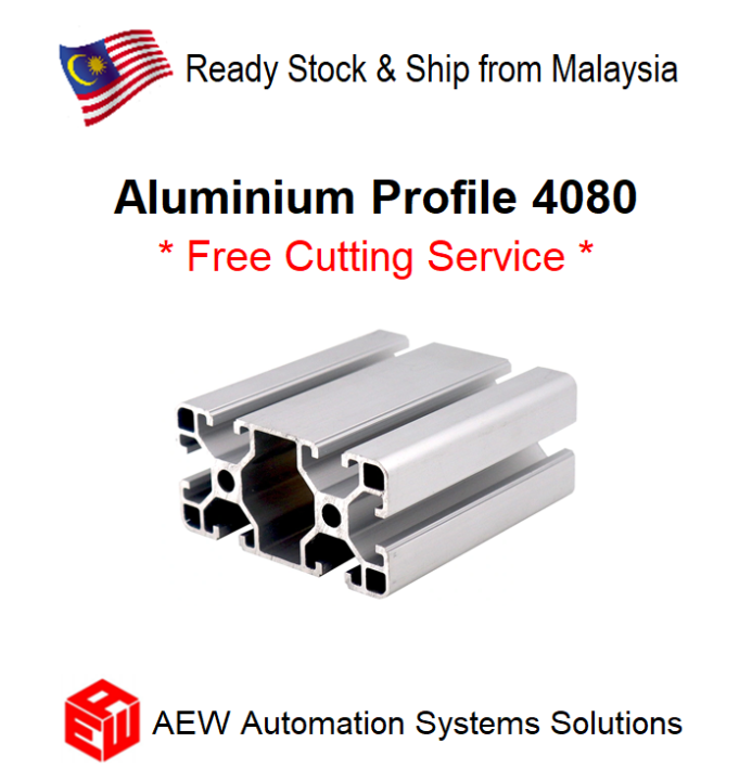 Aluminium Profile 4080 for European Standard [Customize Length] | Lazada