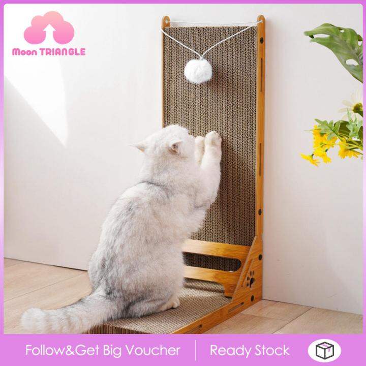 Moon TRIANGLE Vertical Cat Scratcher with Ball Cats Scratching Post ...