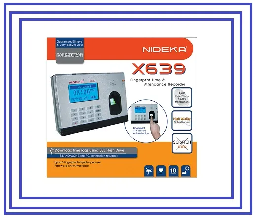 BIOMETRIC STAND ALONE Time Recorder Biometric X639 Biometric ... BIOMETRIC STAND ALONE Time Recorder Biometric X639 Biometric ...