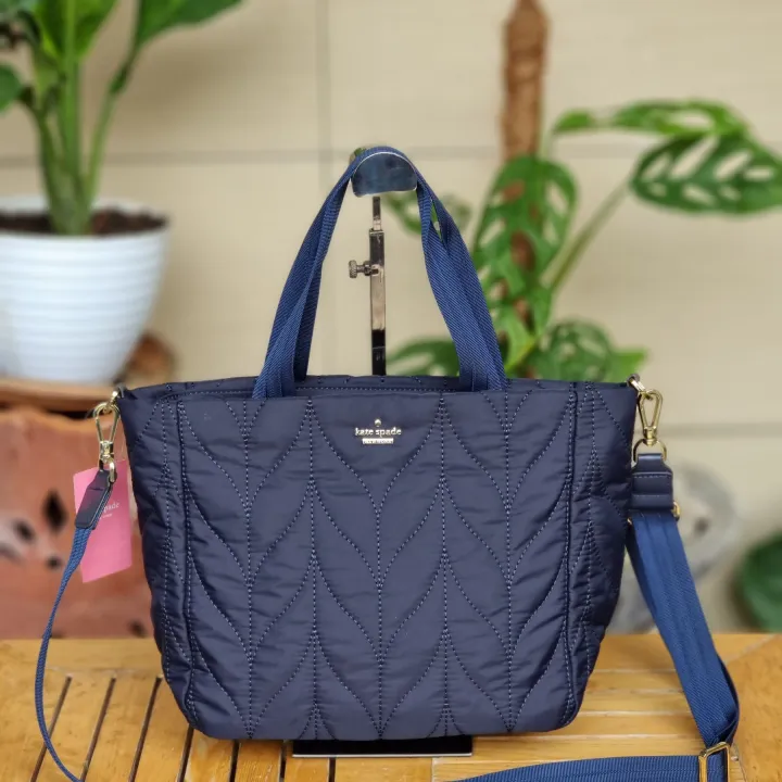 Kate Spade Ellie Quilted Women's Tote Bag In Navy Blue Color | Lazada PH