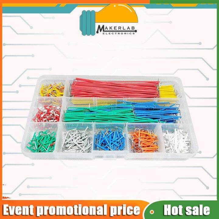 840 Pcs Assorted Solderless Jumper Wire Kit Electrical Wires Breadboard ...