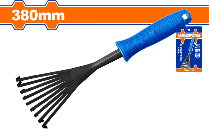 WADFOW Garden Rake 380MM Grass Rake Garden Leaf Rake Cleaning Tool ...