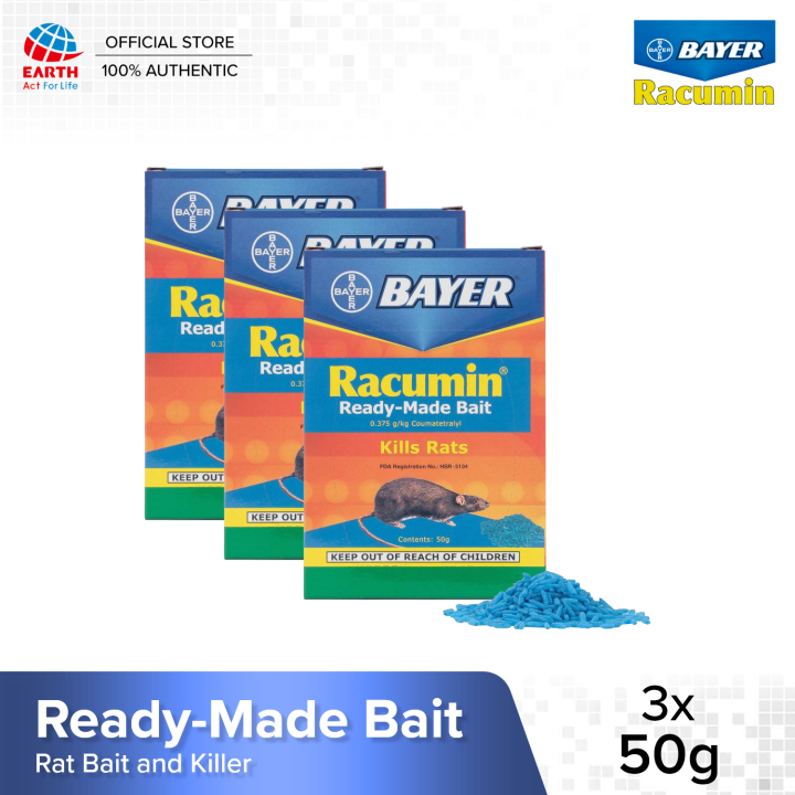 Bayer Racumin Ready-Made Bait Rat Killer (50g) 3's | Lazada PH