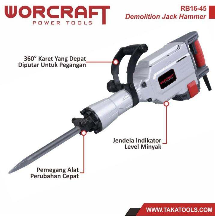 Mesin Bor Bobok Listrik Demolition Hammer Jack Hammer Worcraft | Lazada Indonesia