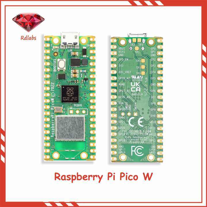 Raspberry Pi Pico W RP2040-Based MCU SBCs Wireless (802.11n) 2.4GHz | Lazada Indonesia
