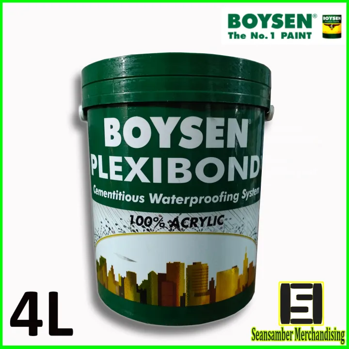 Boysen Plexibond Cementitious Waterproofing System 4 Liters (1Gallon) B-7760 100% Acrylic ...