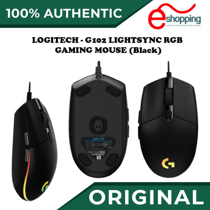 LOGITECH - G102 LIGHTSYNC RGB GAMING MOUSE (Black) | Lazada PH