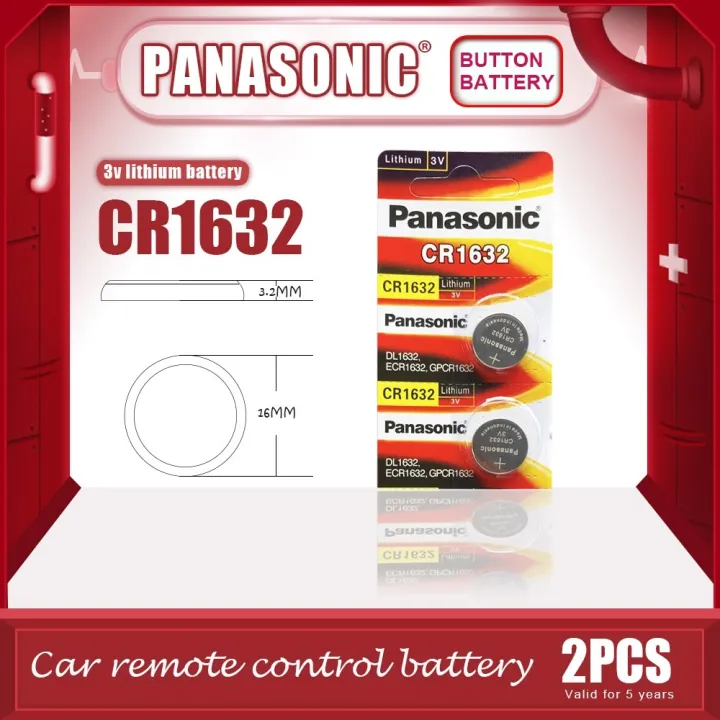 5PCS/lot PANASONIC Original CR1632 Button Cell Battery 3V Lithium ... 5PCS/lot PANASONIC Original CR1632 Button Cell Battery 3V Lithium ...
